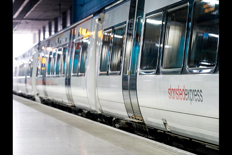 Travel information and adverts at Stansted Airport | Rail Business UK ...